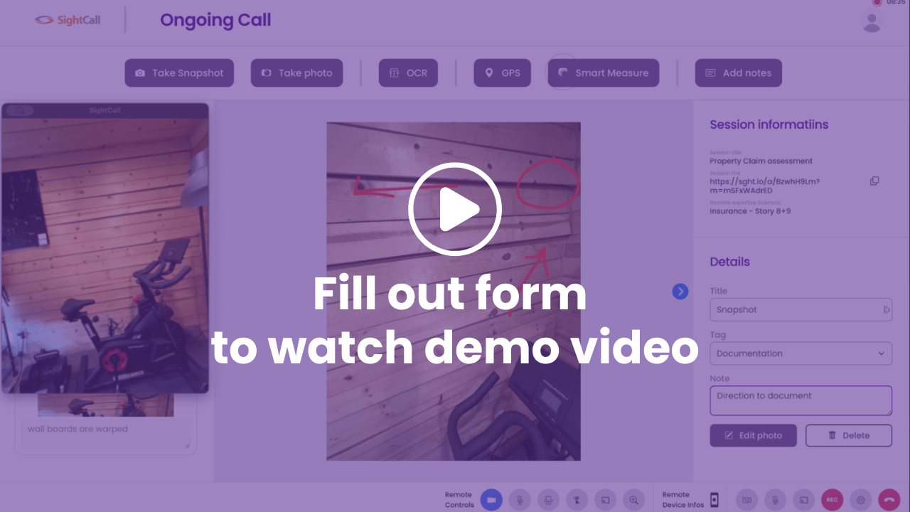 Sightcall Insurance Demo Video